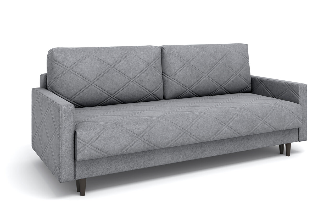 Лондон (прямой диван-кровать) (TL) Porto silver