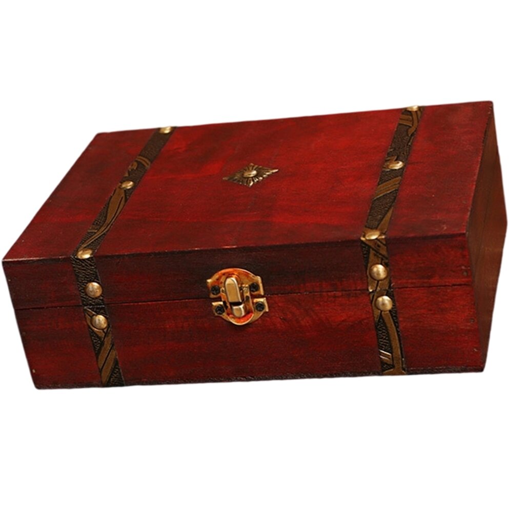 Деревянный ящик для хранения, коробка для хранения, настольная мелочевка, ювелирные изделия, маленькая шкатулка-большая