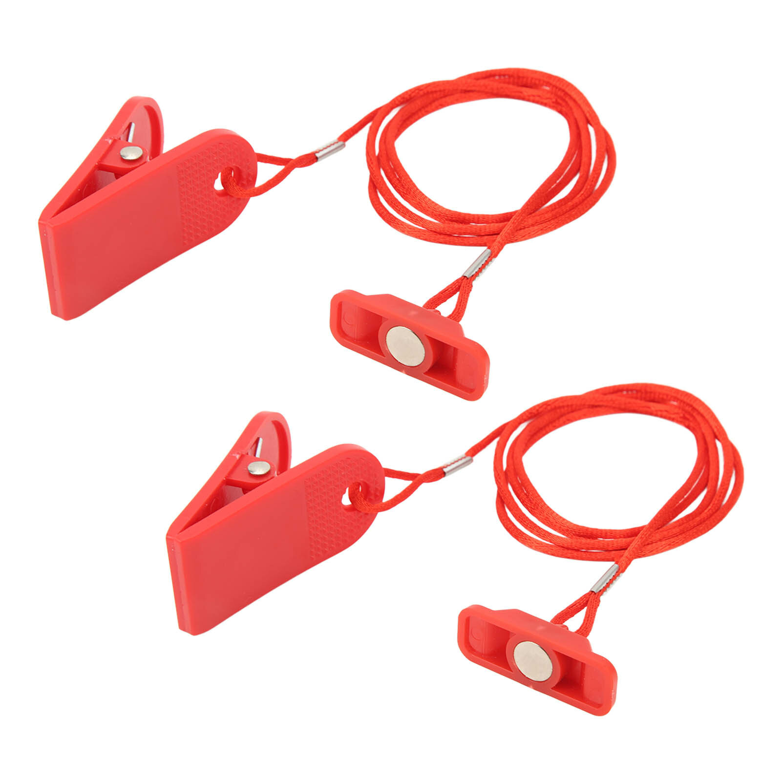 2PCS Treadmill Universal Safety Key Running Machine Magnet Rectangle Red — фото 1