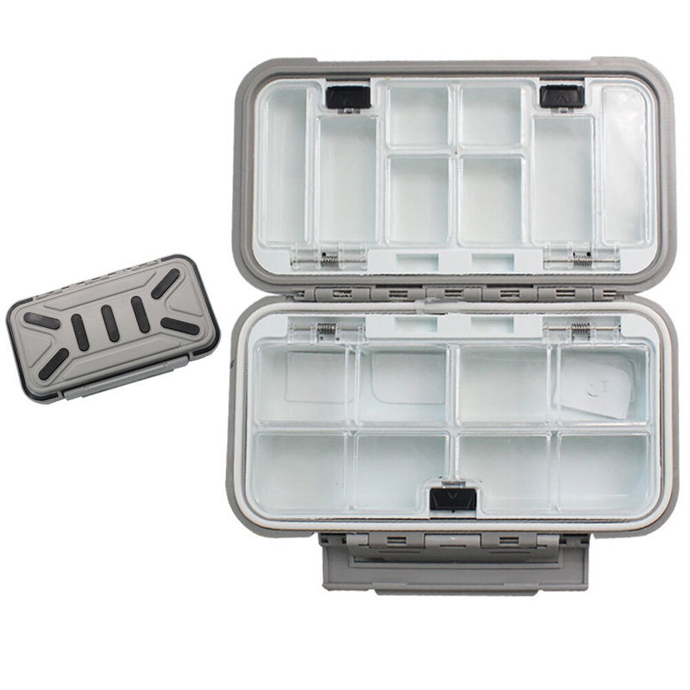 Waterproof Fishing Tackle Box Outdoor ABS Bait Box Multifunctional Hook and Bait Accessory Box dark green L orange L black L grey L dark green M orange M black M grey M 160*90*40mm 190*100*45mm 220g 360g 160*90*50mm 200*100*50mm 230g 370g 1шт