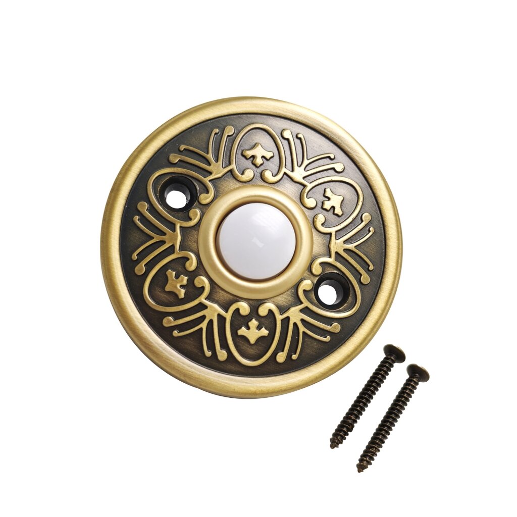 Кнопка Дверного Звонка в стиле ретро со Светодиодной Подсветкой, Устойчивая к Атмосферным воздействиям для Использования при Входе в дом