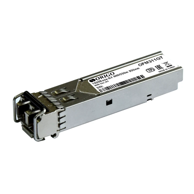 Origo OFM311GT/A1A Трансивер/ OFM311GT SFP Transceiver, 1000Base-SX, Duplex LC, 850nm, Multi-mode, 550M