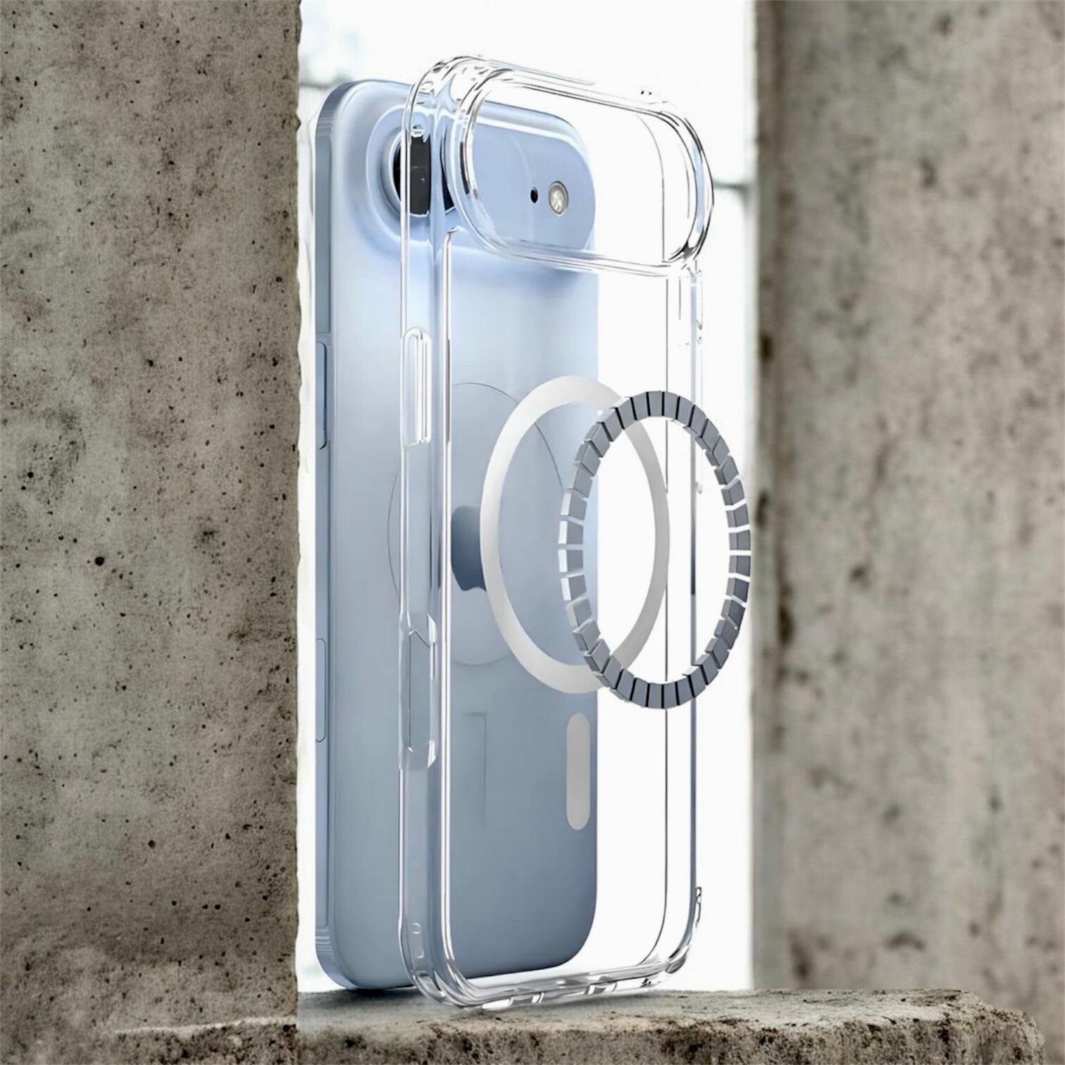 Прозрачный чехол для IPhone 17 Air силиконовый чехол для айфона с магнитом