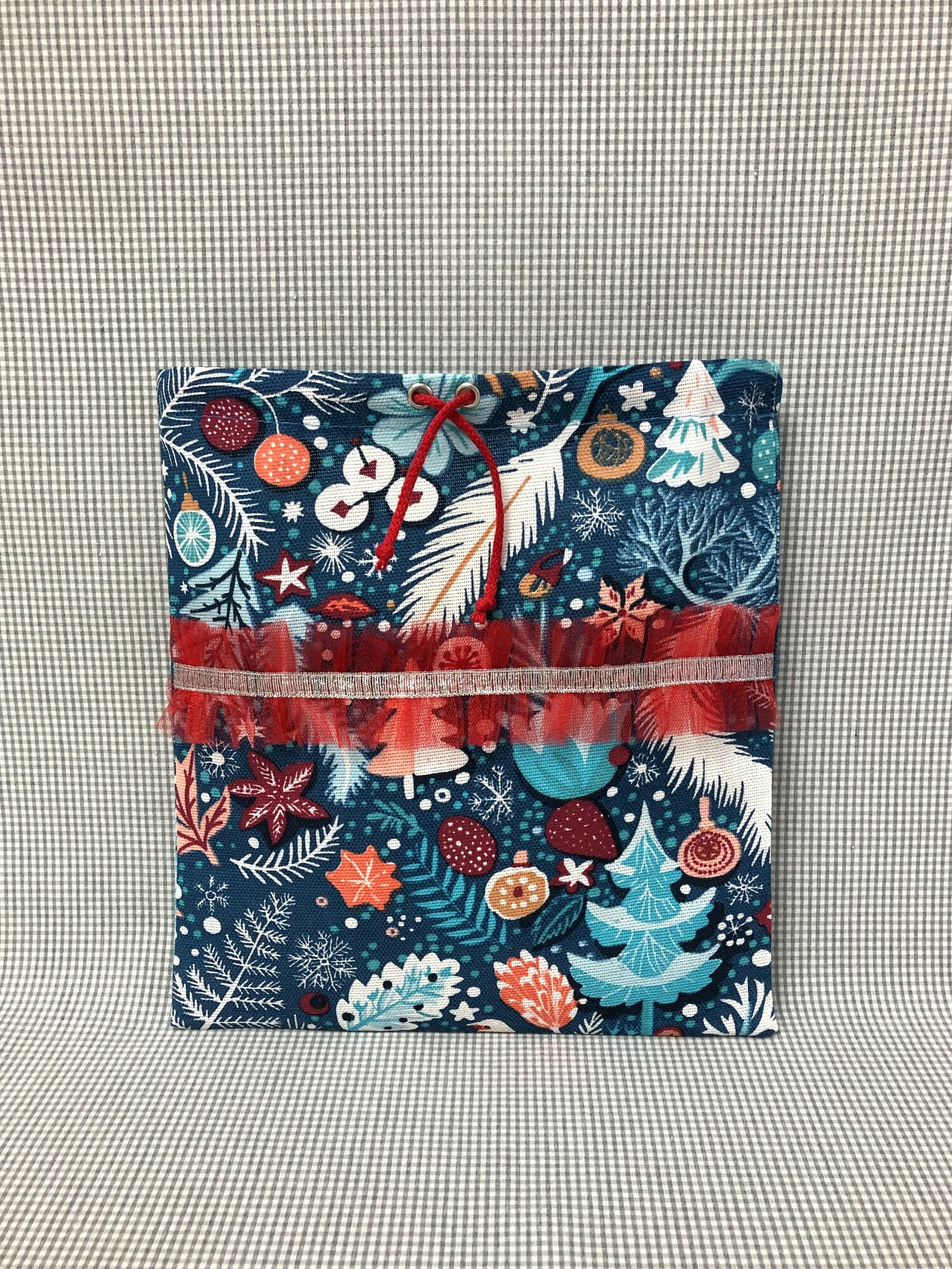 Мешочек из рогожки 26х28 см, -нг14-3, новогодний, для упаковки и хранения