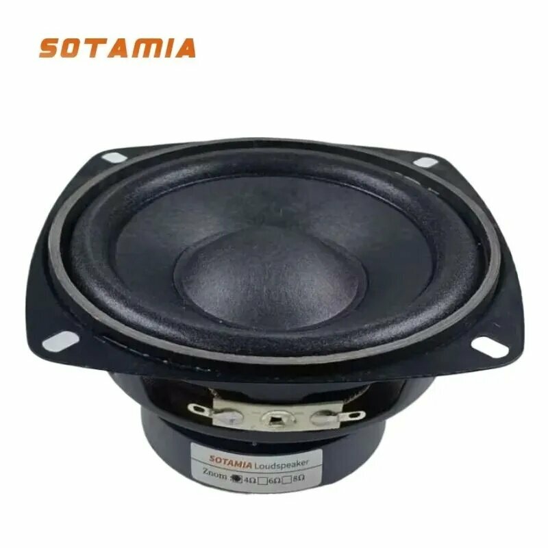 SOTAMIA 1Pcs 4-дюймовый Аудио-басовый динамик мощностью 4 Ом 20 Вт HIFI Музыкальный НЧ-динамик, Bluetooth-динамик DIY Smart Home Theater
