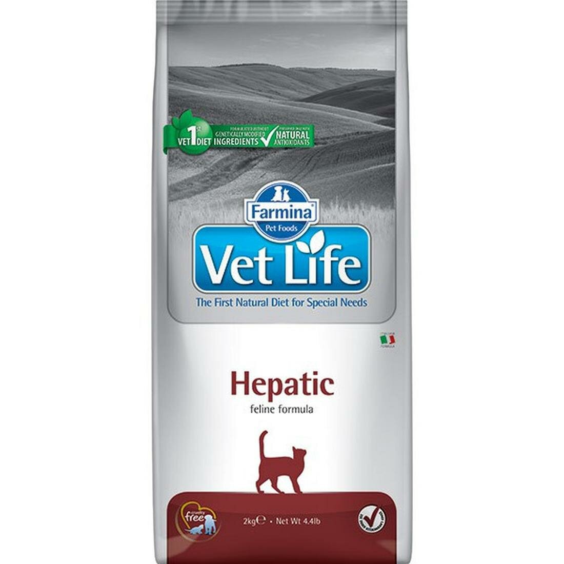 Корм Farmina "Vet Life", для кошек с печеночной недостаточностью, сухой, 1,5 кг
