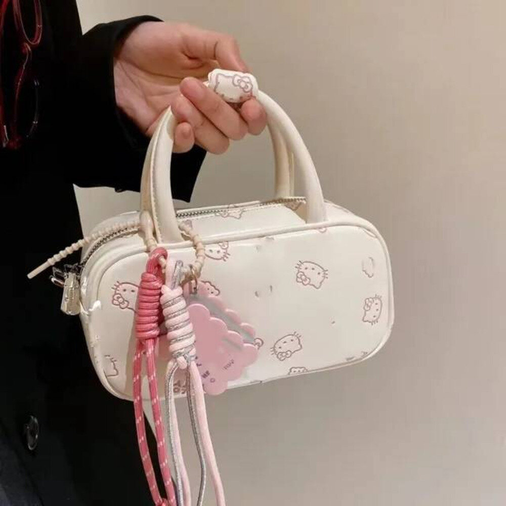 Сумка-мессенджер Sanrio Hello Kitty через плечо, легкая сумка-тоут с мультяшным рисунком, сумка-тоут с аниме-принтом для девочек, сумка под мышку, дорожная сумка, подарок.
