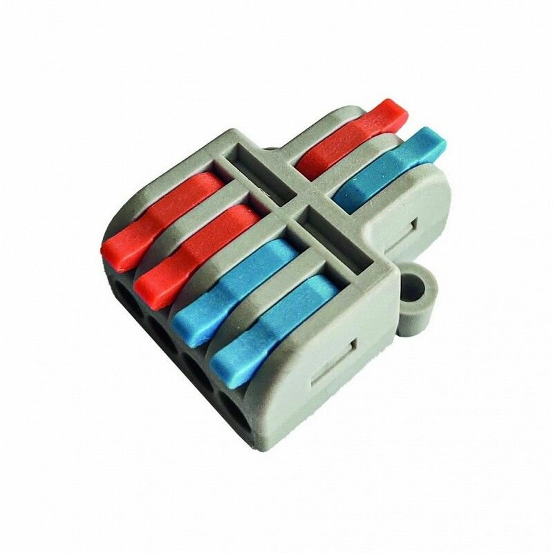 Строительно-монтажная клемма с рычажками проходная 2-4 полюсов 0,08-4 мм2 (SBE-cwcc-2-4)