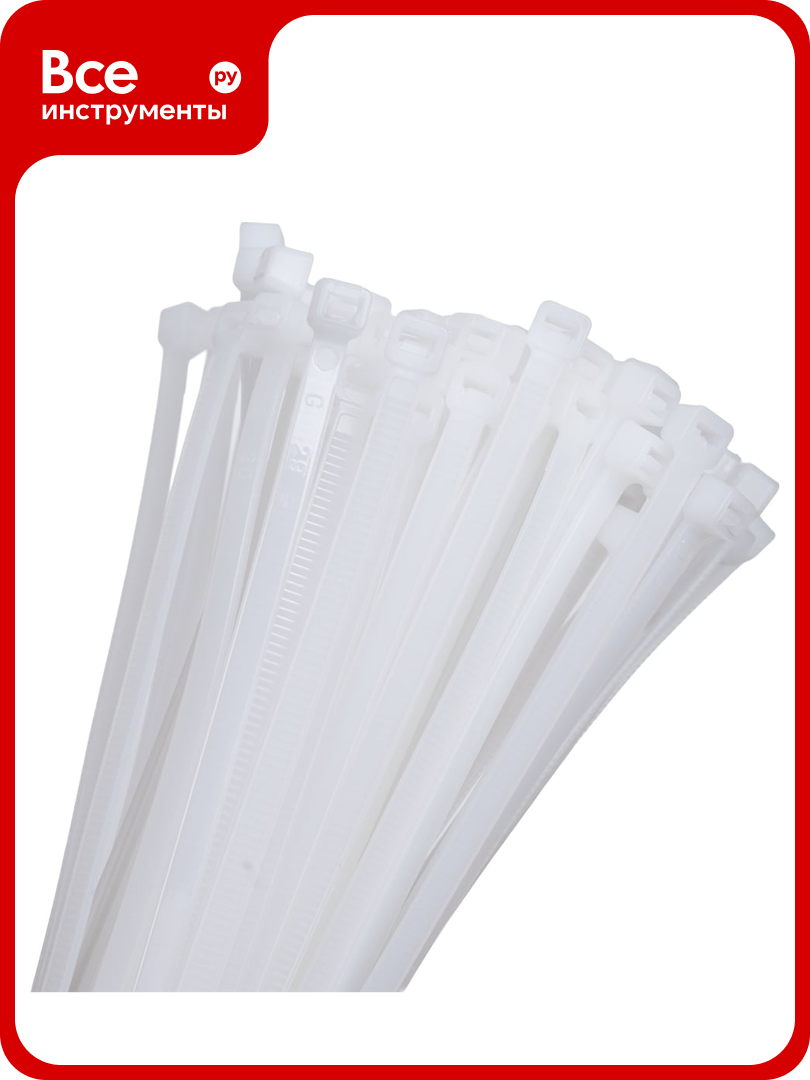 Стяжки нейлоновые DR.BARRETT белые, 4.8x400 мм S-25, для ремонтных работ, высокая прочность, универсальное применение