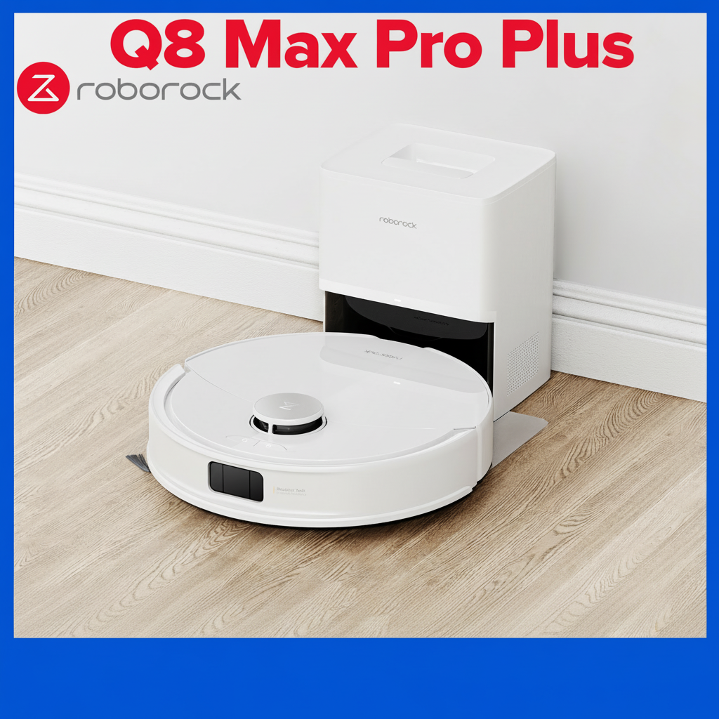Roborock Q8 Max Pro и Q8 Max Pro Plus Робот-пылесосы White Q8max Pro Plus