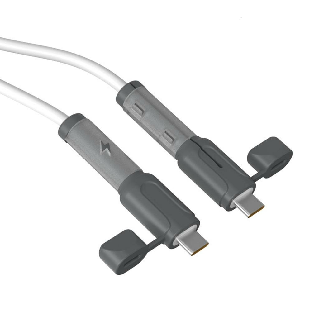 Защитный кожух кабеля передачи данных, предохраняющий разъем от разрыва, защитный кожух-серый и черный-двойной тип C