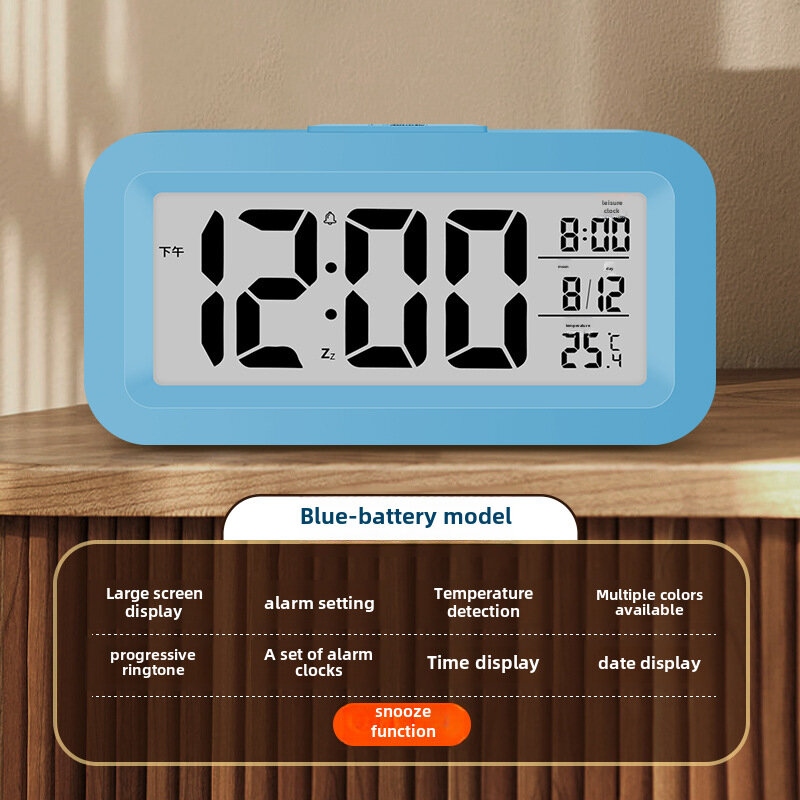 Производитель Новый Мини Электронный Будильник Для Студентов Детский Стол Будильник Маленький Часы Оптом (Синий, 109 [Китайская версия] [тип батарейки])