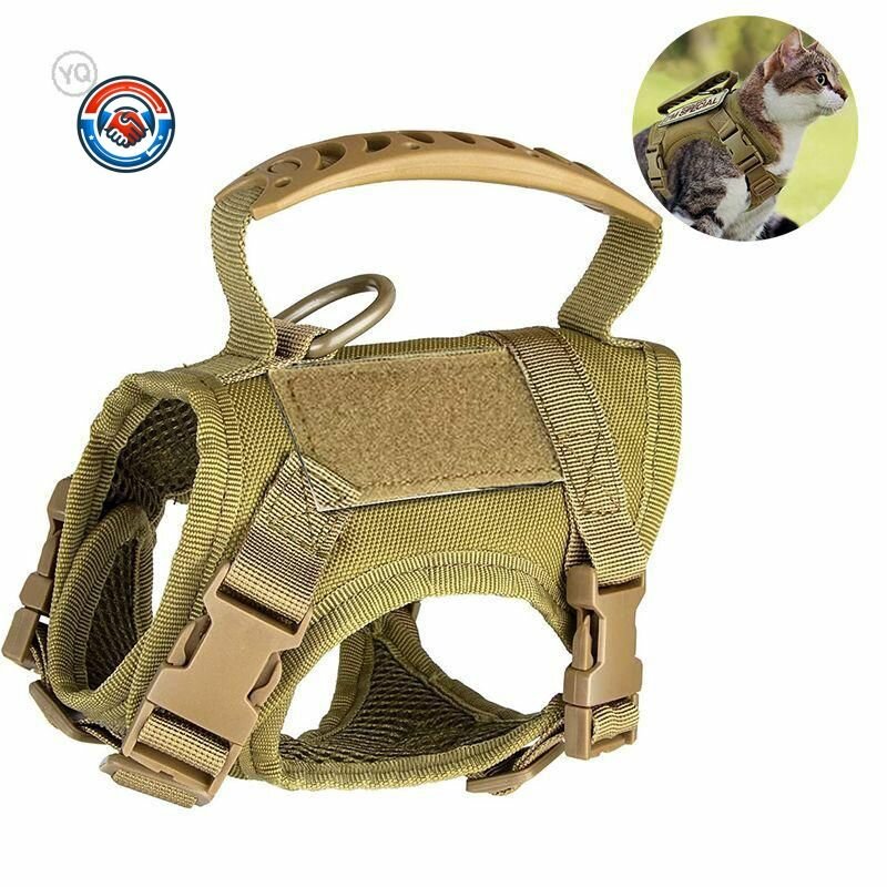 Анатомическая тактическая шлейка для кошек и собак, регулируемая по груди и шее, комфортная прогулочная амуниция для активных питомцев