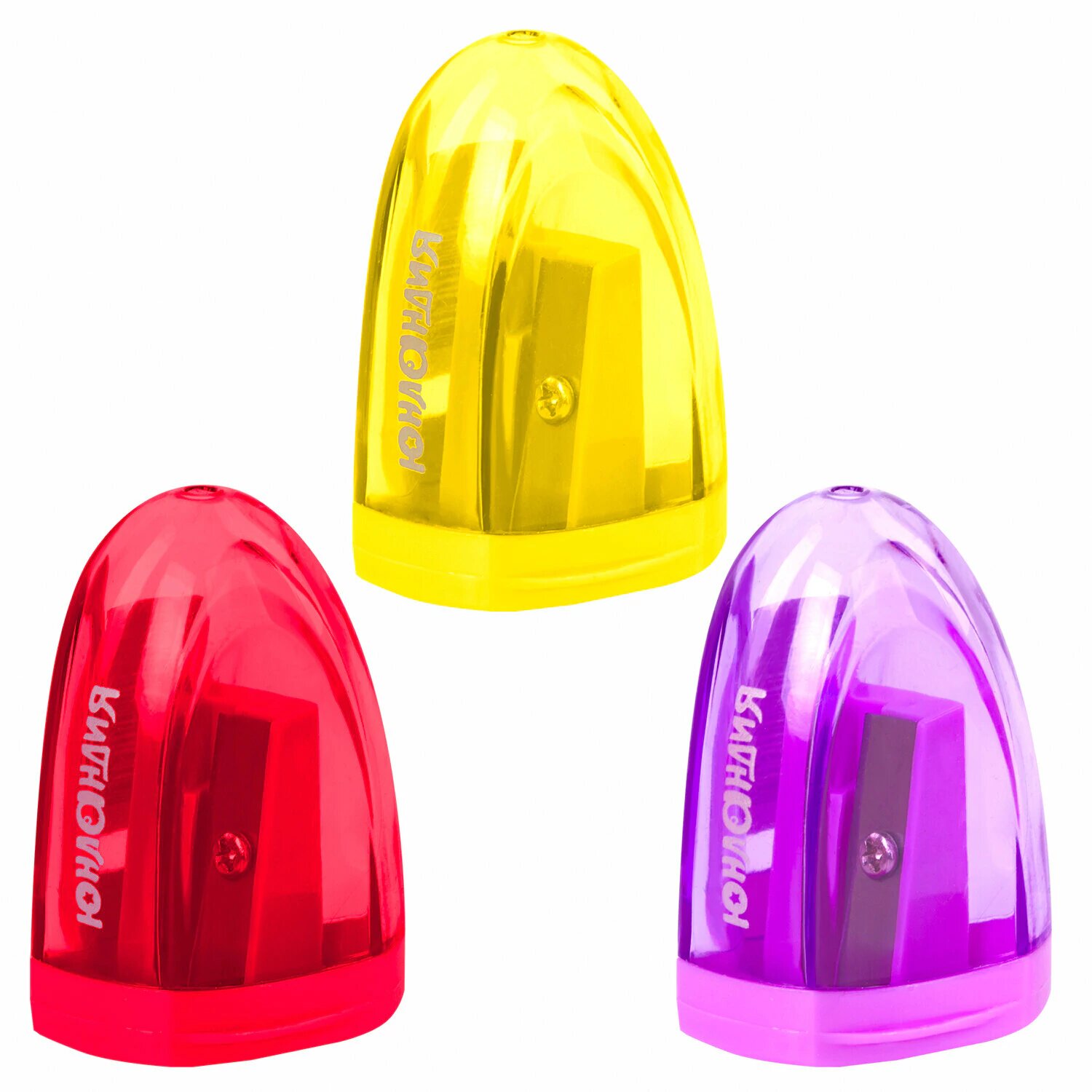 Точилка юнландия "Спутник", с контейнером, пластиковая, корпус ассорти, 228447, 24шт.