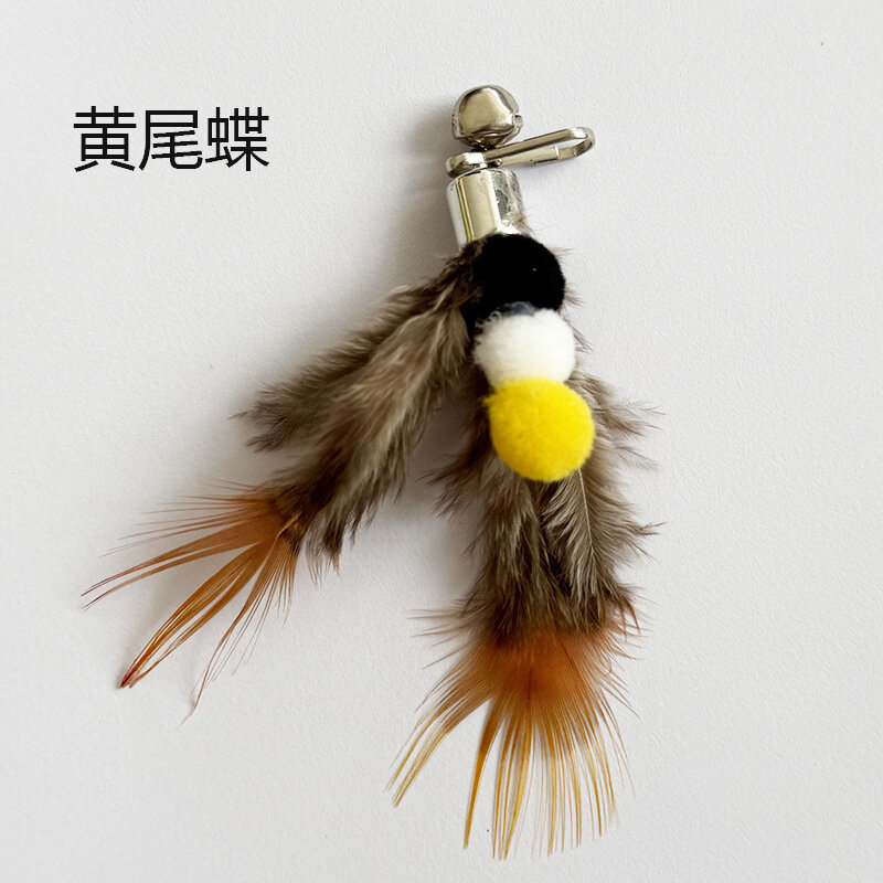 Бабочка с желтым хвостом насекомое замена для кошачьих игрушек, аксессуар CFA сертифицирован
