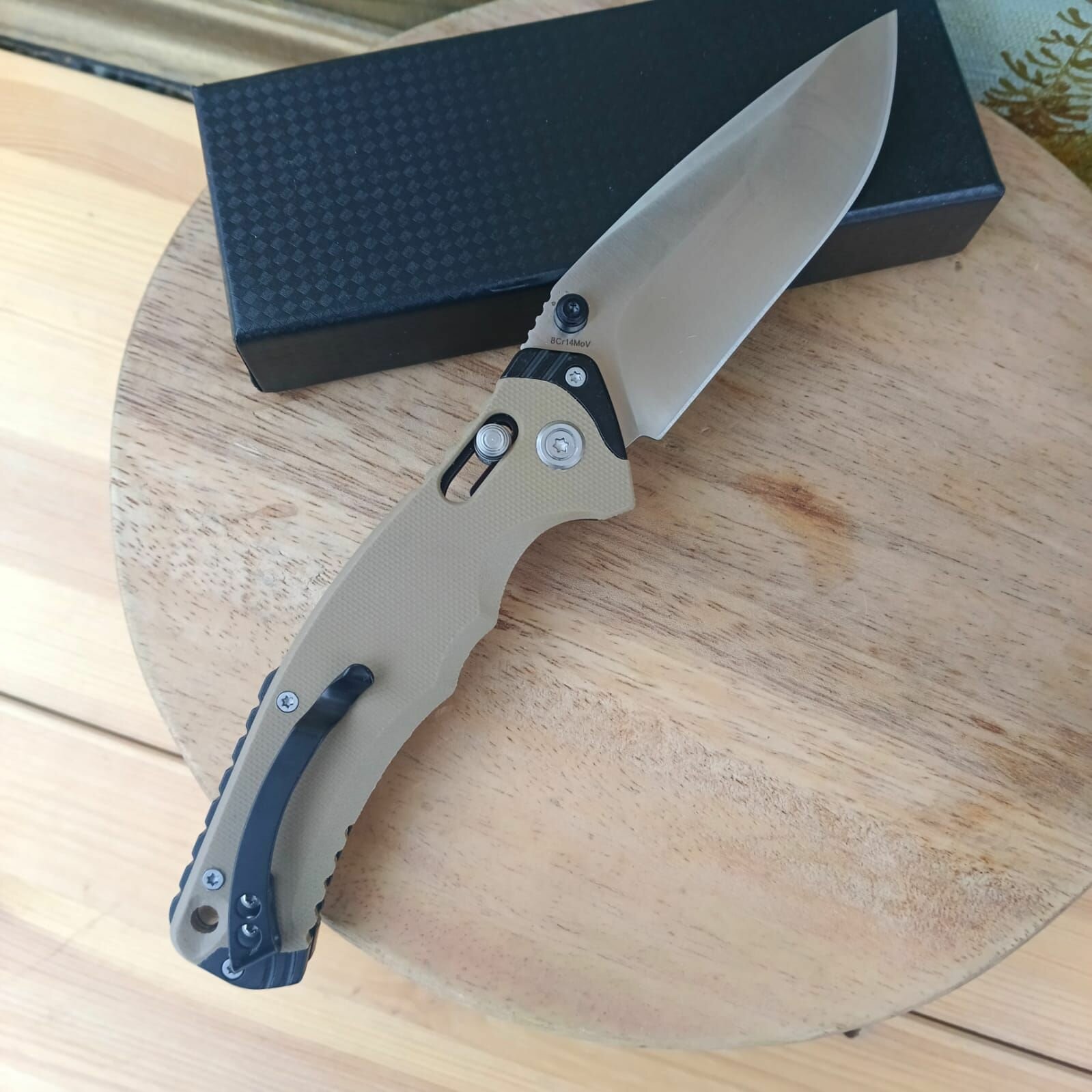 Складной нож "Natrix XL" 7008, BLK, стеклотекстолитовая рукоять G10, 89мм, 124г, черный