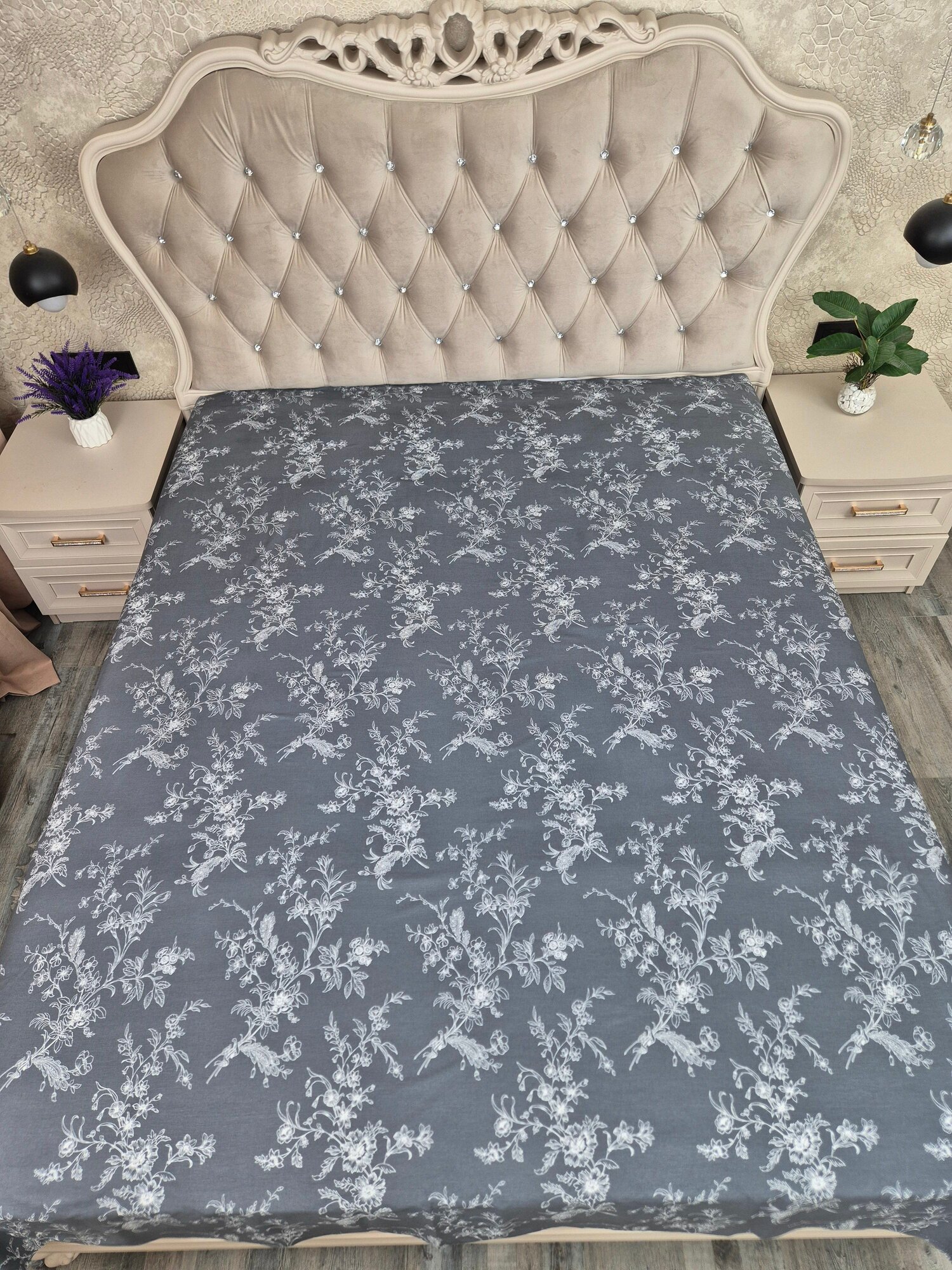 Простыня Поплин класическая Евро 220\240см. Хлопок 100% производство Иваново плотность 115 гр/м2