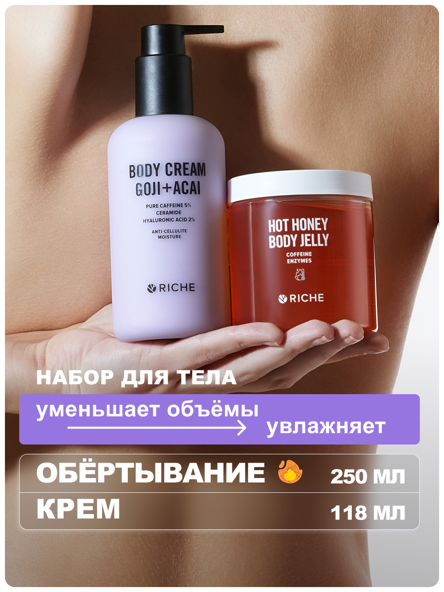 RICHE Набор для тела: согревающее обёртывание + увлажняющий крем