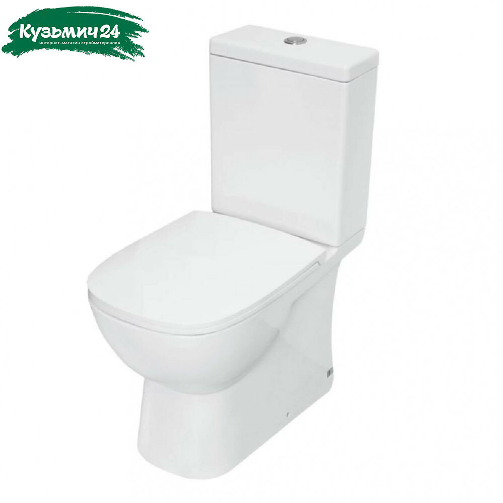 Унитаз напольный Sanita luxe Quadro Slim 248460, с бачком и сиденьем, белый, 1 шт.