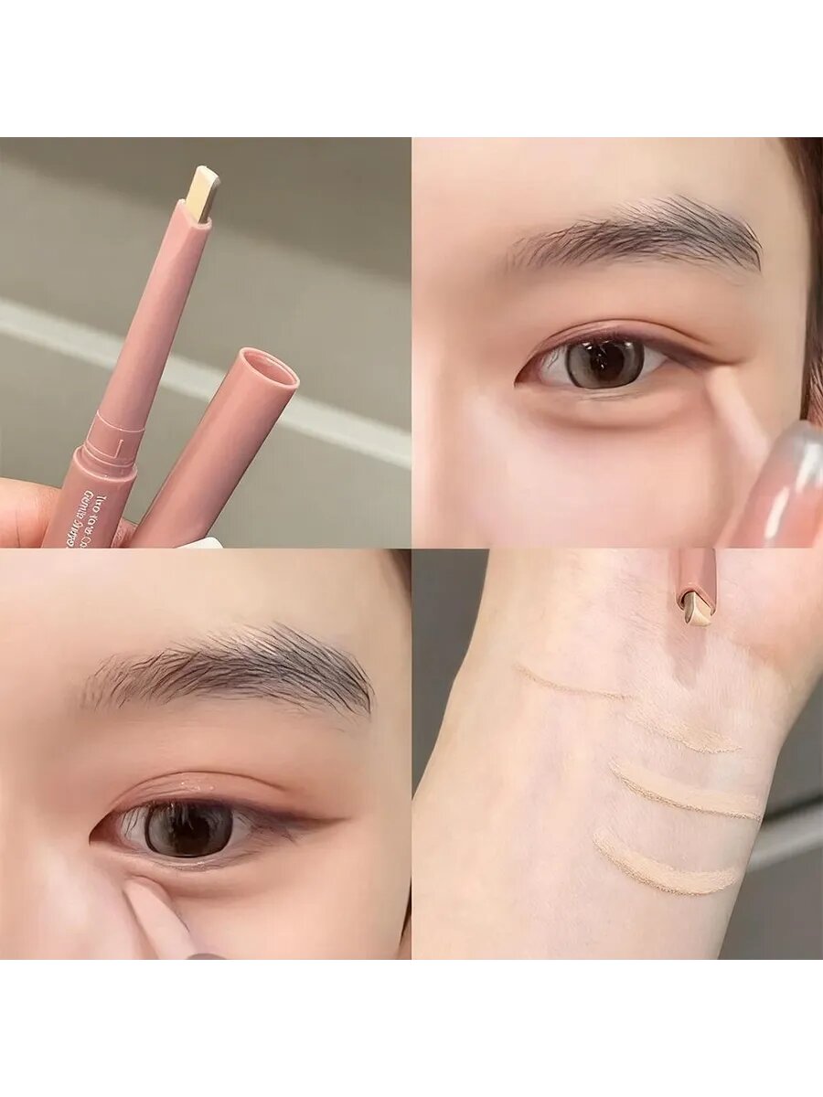 Двухцветный карандаш для бровей, подходит для начинающих
