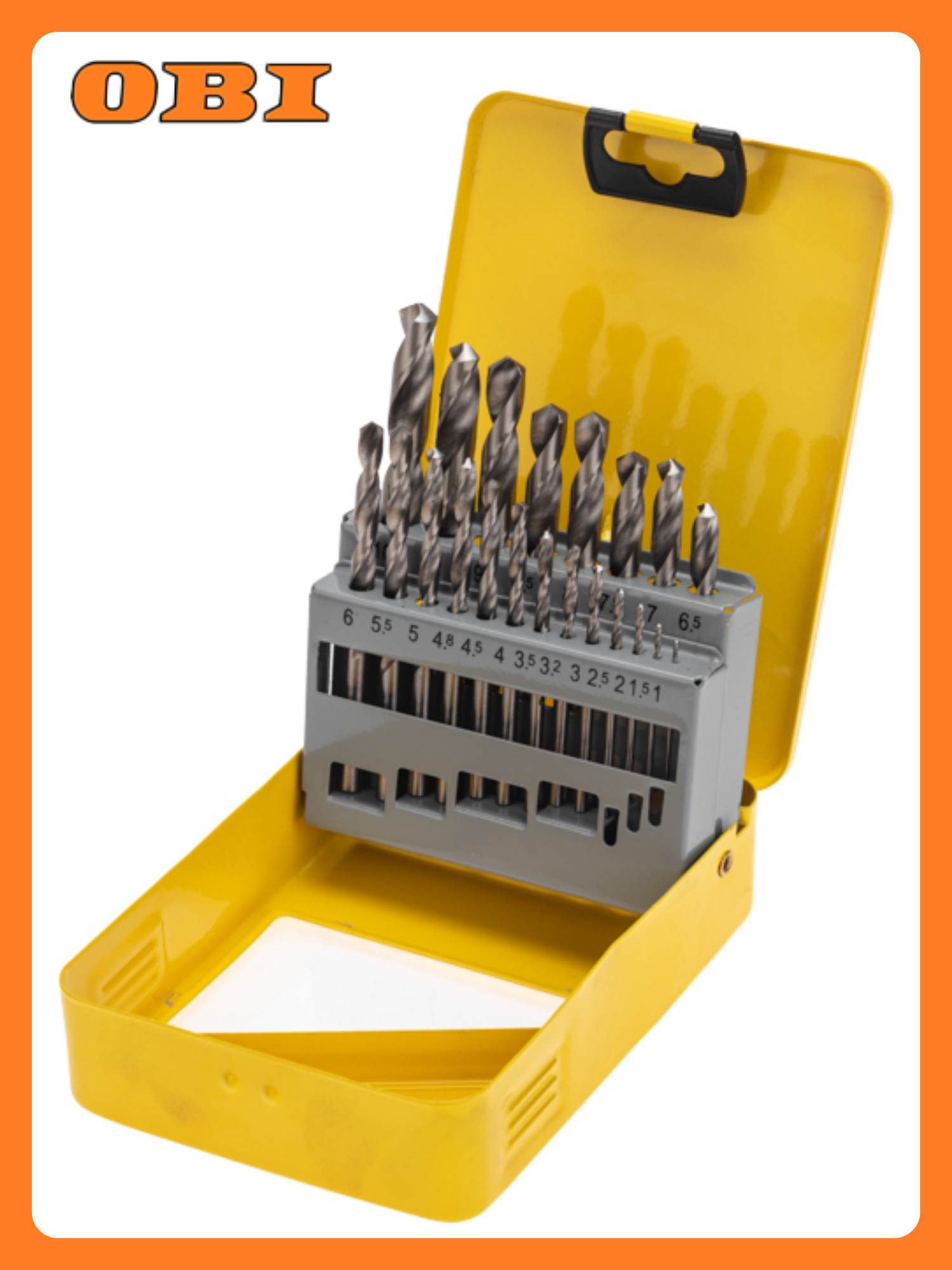 Набор сверл по металлу, 1-10мм (через 0,5мм, 3,2мм, 4,8мм), HSS, 21 шт. KRANZ