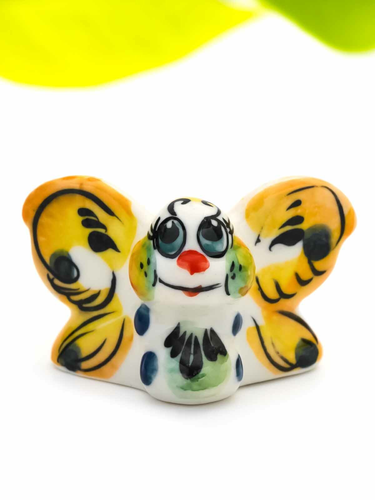 Фигурка коллекционная - Бабочка, Гжель, Фарфор, 3,5 см