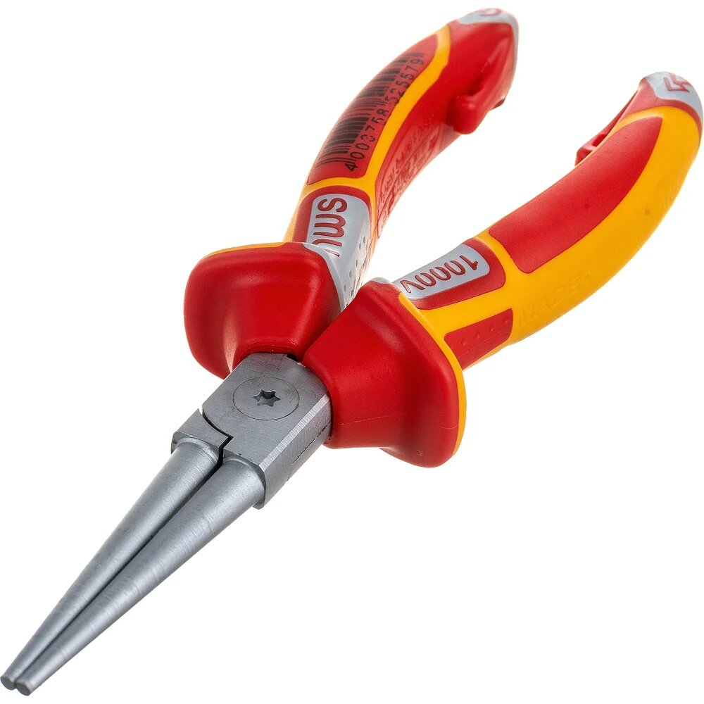 Круглогубцы VDE 1000B 160мм NWS 125-49-VDE-160, для выполнения точных электромонтажных работ под высоким, — фото 1