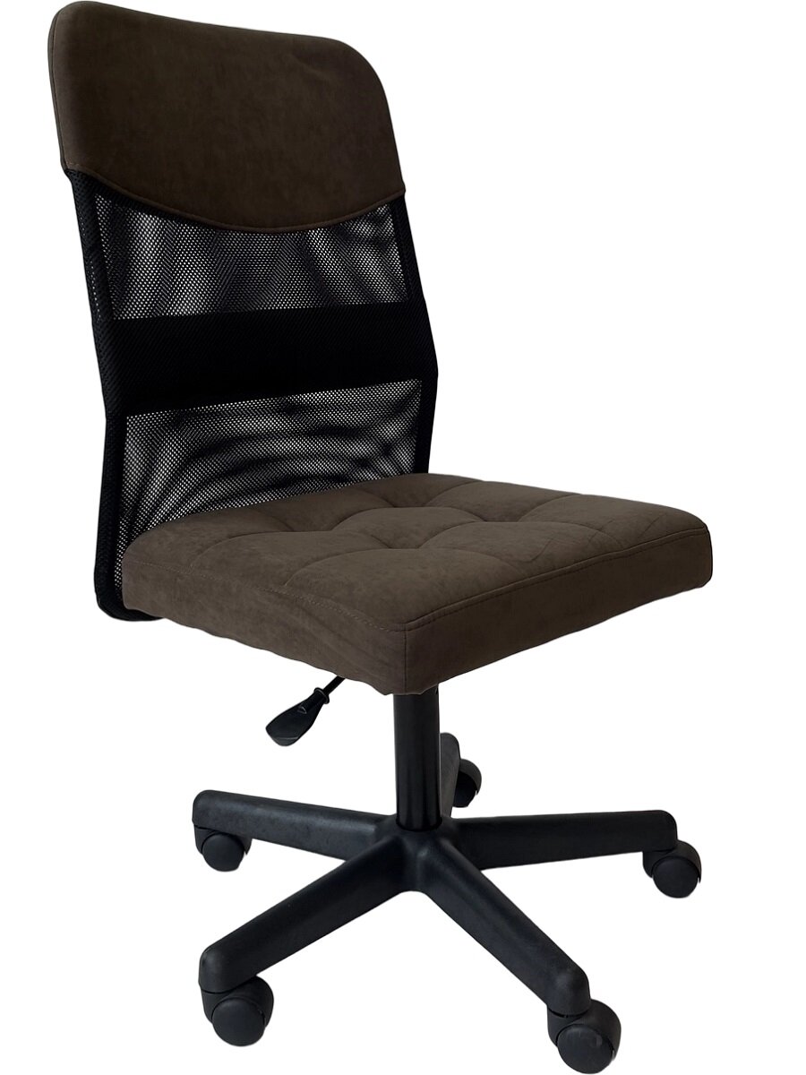 Компьютерное кресло StylChairs Оскар Люкс, обивка сетка/велюр, цвет коричневый/черный