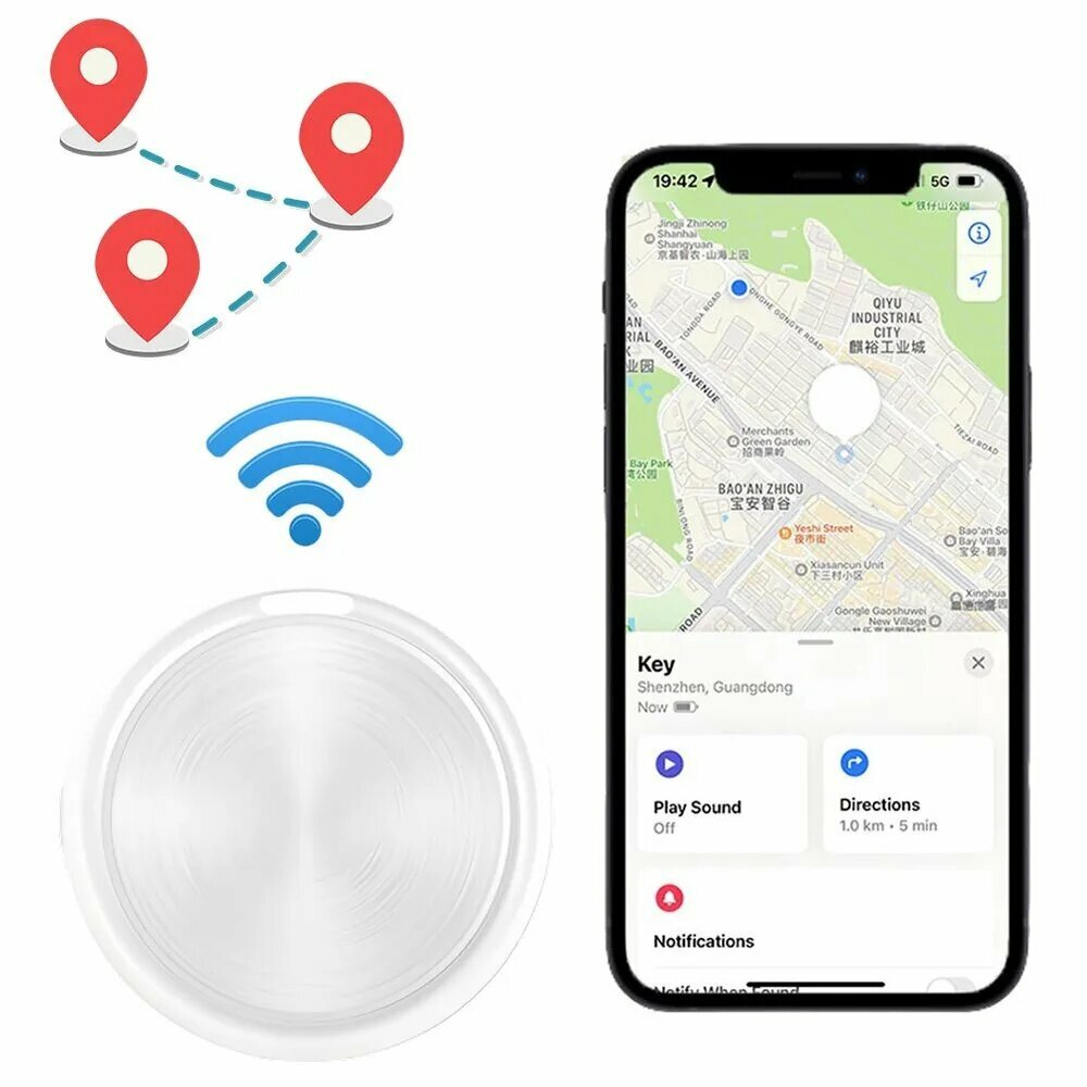 GPS-трекер для Android, локатор элементов поиска ключей для сумок, багажа, домашних животных и рюкзака