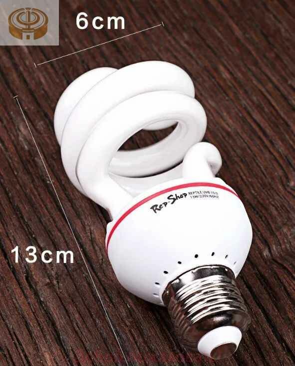 УФ лампа Rep-Shop E27 (компакт) Reptile UVB 10.0, 13w лампочка для террариума: хамелеона, среднеазиатских черепах, бородатых агам, варанов, ящериц и змей