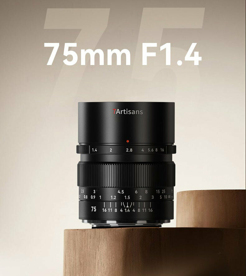 Объектив 7Artisans 75mm F1.4 E-mount, Fullframe, ручная фокусировка — фото 1