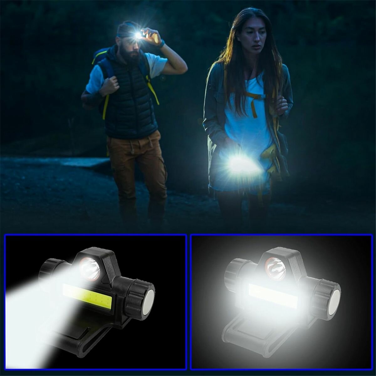 Аккумуляторный фонарь для сварочного шлема с держателем