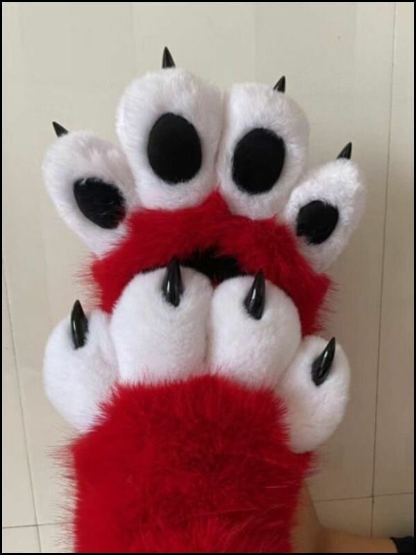 Перчатки с лапами животных Мягкие перчатки лапки кошки