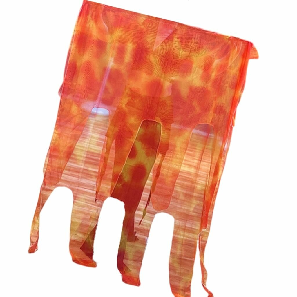 Флаги для танца поклонения с узором пламени и регулируемым стержнем