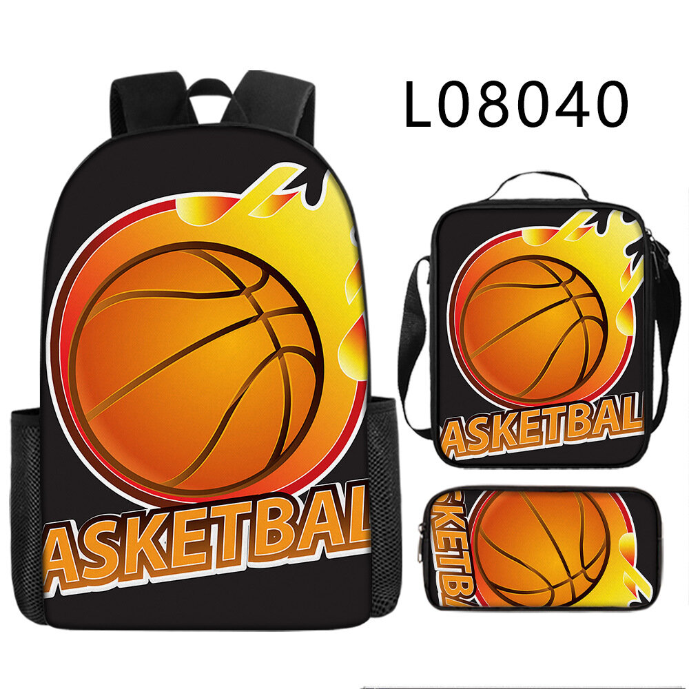 Рюкзак с прямыми трансграничными поставками, рюкзак с периферийным принтом в виде звезды баскетбола, сумка для компьютера, школьная сумка для американского футбола, пятно