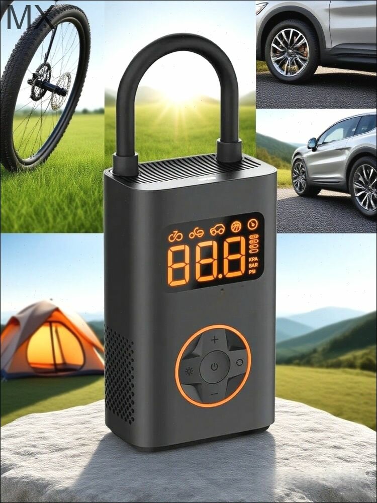 Насос велосипедный электронный компрессор портативный