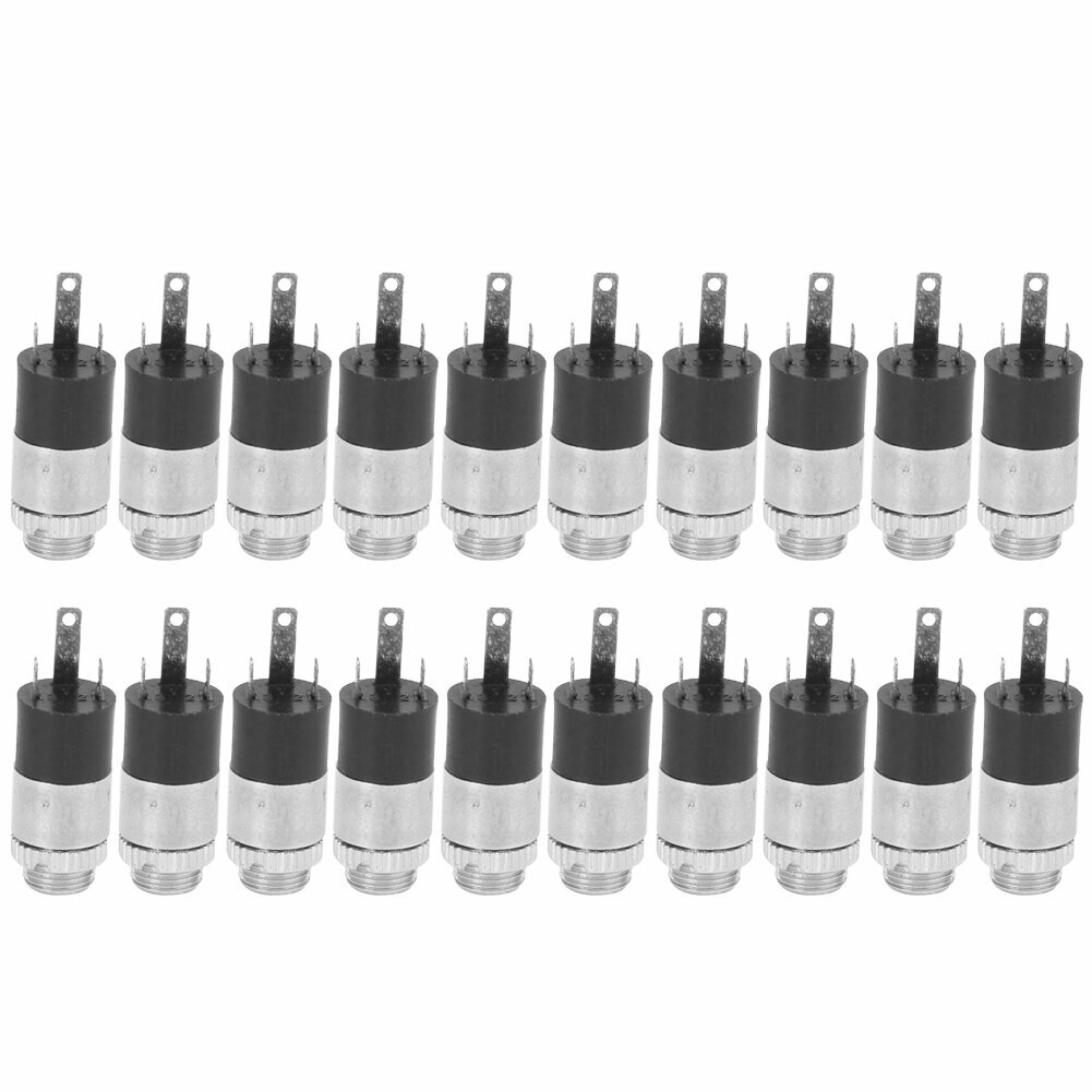 20 шт. 3,5 мм гнездовые разъемы для наушников с винтовой гайкой для стереоаудио-видео разъема, совместимые с большинством наушников и устройств