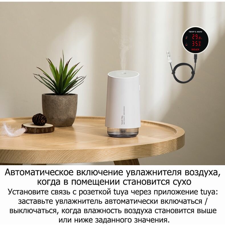 Датчик температуры и влажности zigbee tuya/smart life Встроенный аккумулятор и источник питания 5Vusb Экранный дисплей Звуковая сигнализация