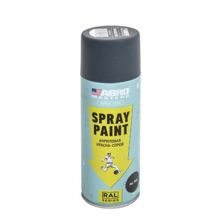 Краска аэрозольная графитовая серая акриловая ABRO MASTERS 520 мл RAL 7024 SP-RAL-7024-RE