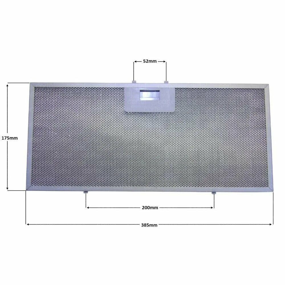 1 шт. Фильтр для вытяжки. 385.5 x 173 мм 38.5 x17,3 см Жироулавливающий. Металлический. 00778439