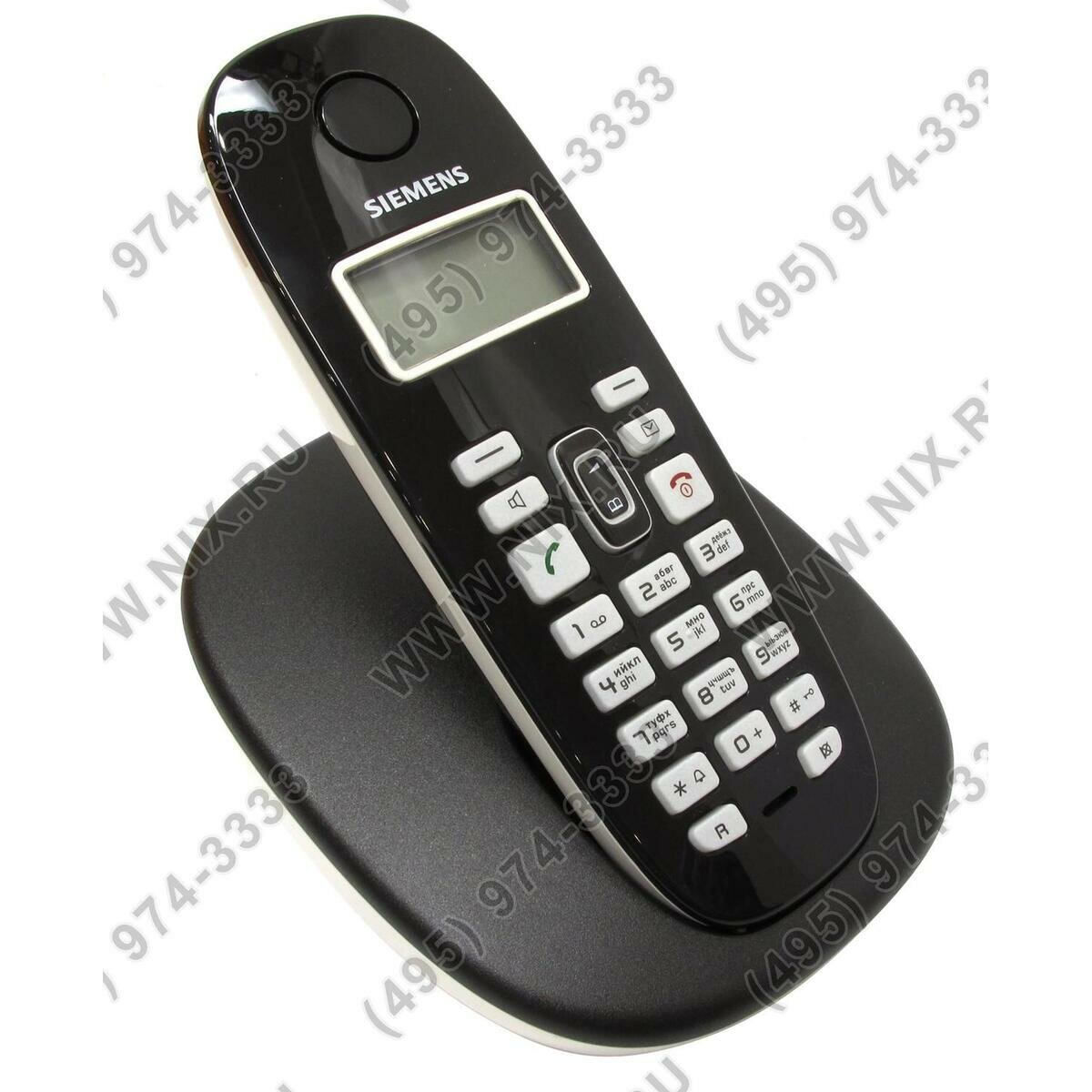 Радиотелефон Siemens Gigaset A385, черный, громкая связь, спикерфон, автоответчик 25 минут