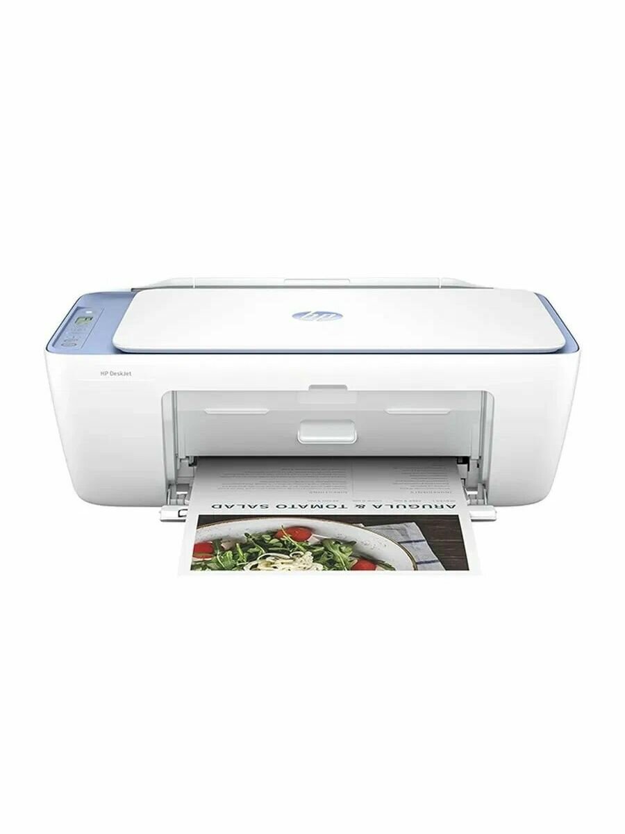 МФУ струйный цветной HP DeskJet 2822e, функция Wi-Fi, Термопринтерная технология, Прямая печать, Белый