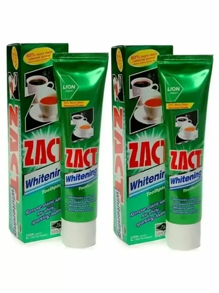 2 шт Зубная паста Zact удаляет кофейный и чайный налет