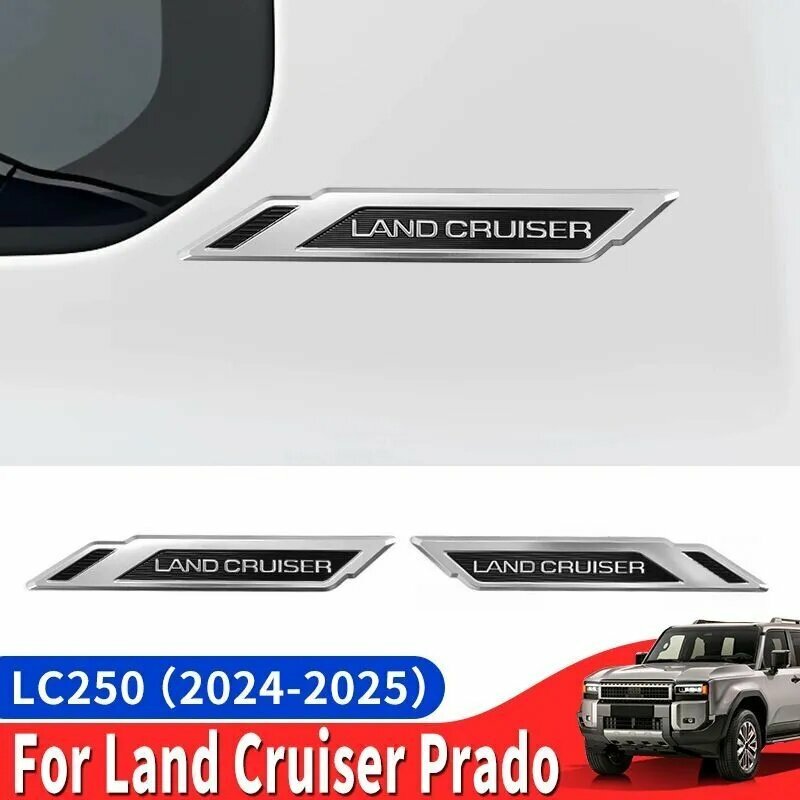 3D хромированная наклейка с логотипом, Для тойота ленд крузер прадо 250 LC250 2024-2025. тюнинг, For Toyota Land Cruiser Prado 250 1958 Series, Аксессуары для украшения автомобилей, Модификация кузова