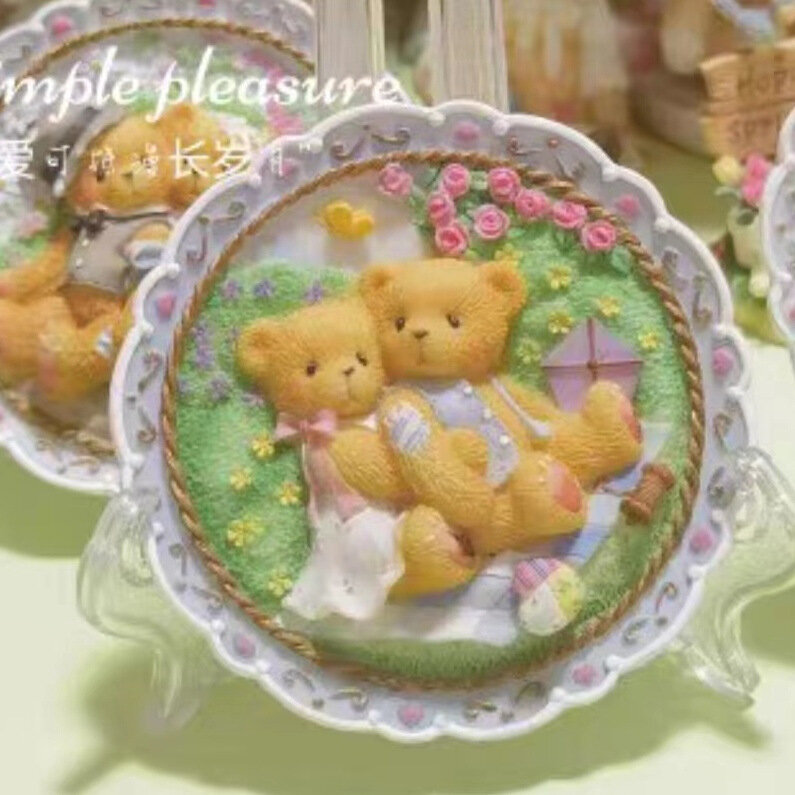 3D Незакрашенная Гипсовая Фигурка Для Детей DIY Рисование - Тема Медведя, Белая Основа, Ручная Работа Стиль E