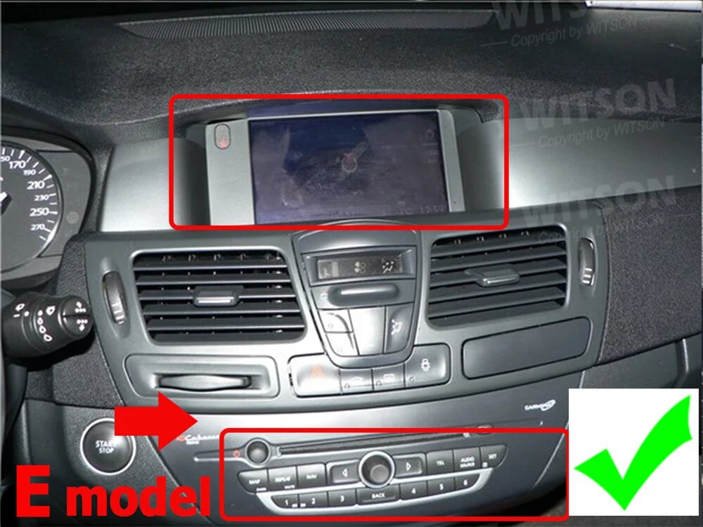 Авторадио CarPlay Renault Latitude Laguna 3 E Model, 7" 4G 64G