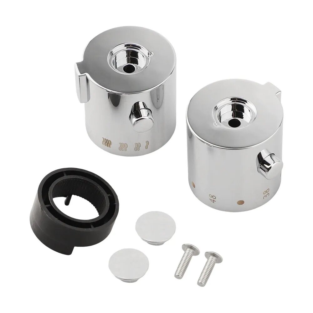 1 Пара Ручек Для Регулировки Температуры Душа, Хромированная Термостатическая Ручка