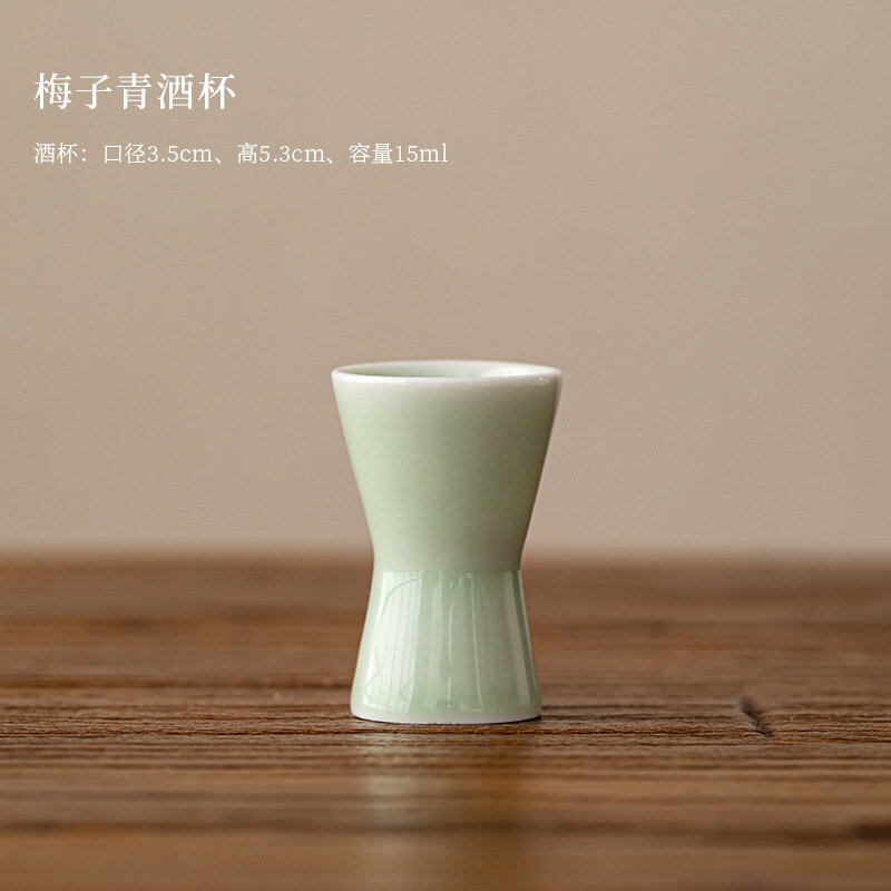 Сливовый цвет керамической винной рюмки с двойным носиком, объем 50 мл, винтажный стиль, маленькая рюмка для