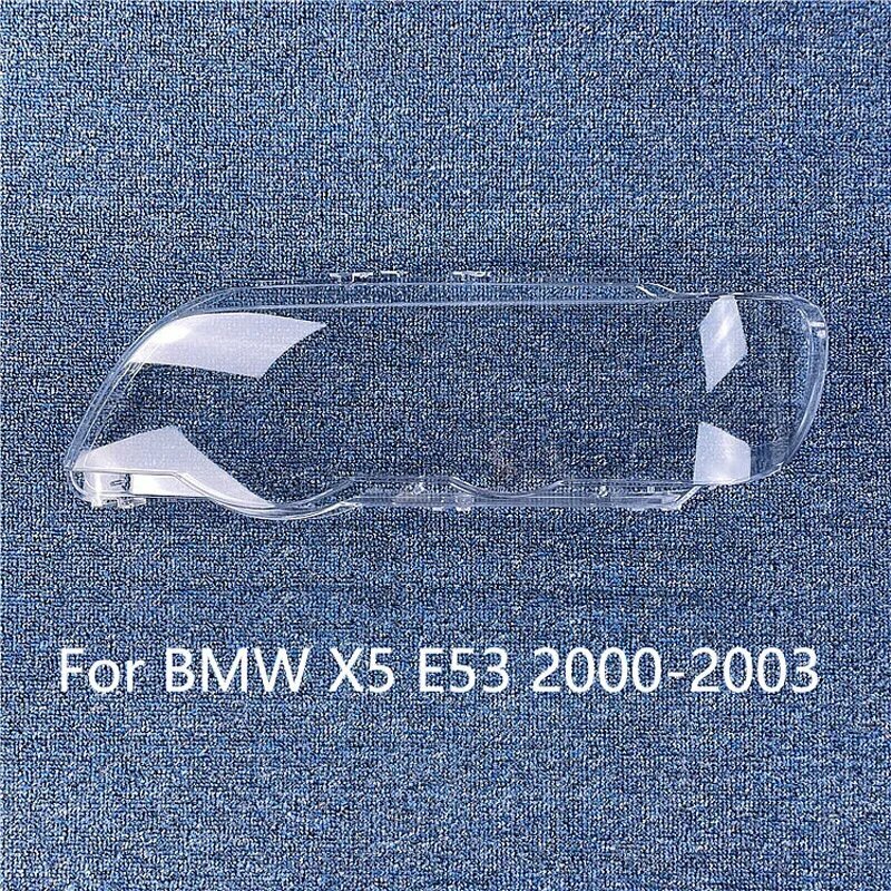 Пара для BMW X5 E53 2000-2003, сменная линза автомобиля, фара, абажур, стеклянный корпус, крышка фары