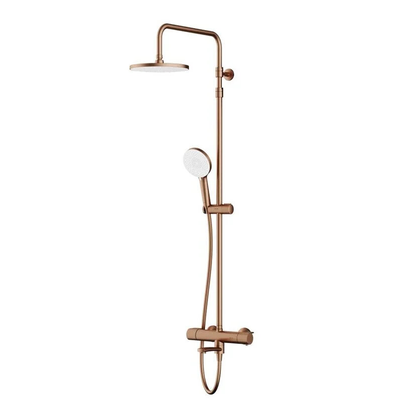 Душевая система для ванны и душа Am.Pm X-Joy (F0785A544) с термостатом, розовое золото